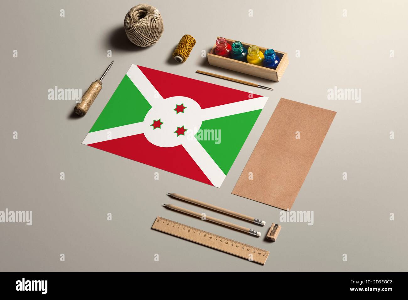 Burundi calligraphy concept, accessories and tools for beautiful ...