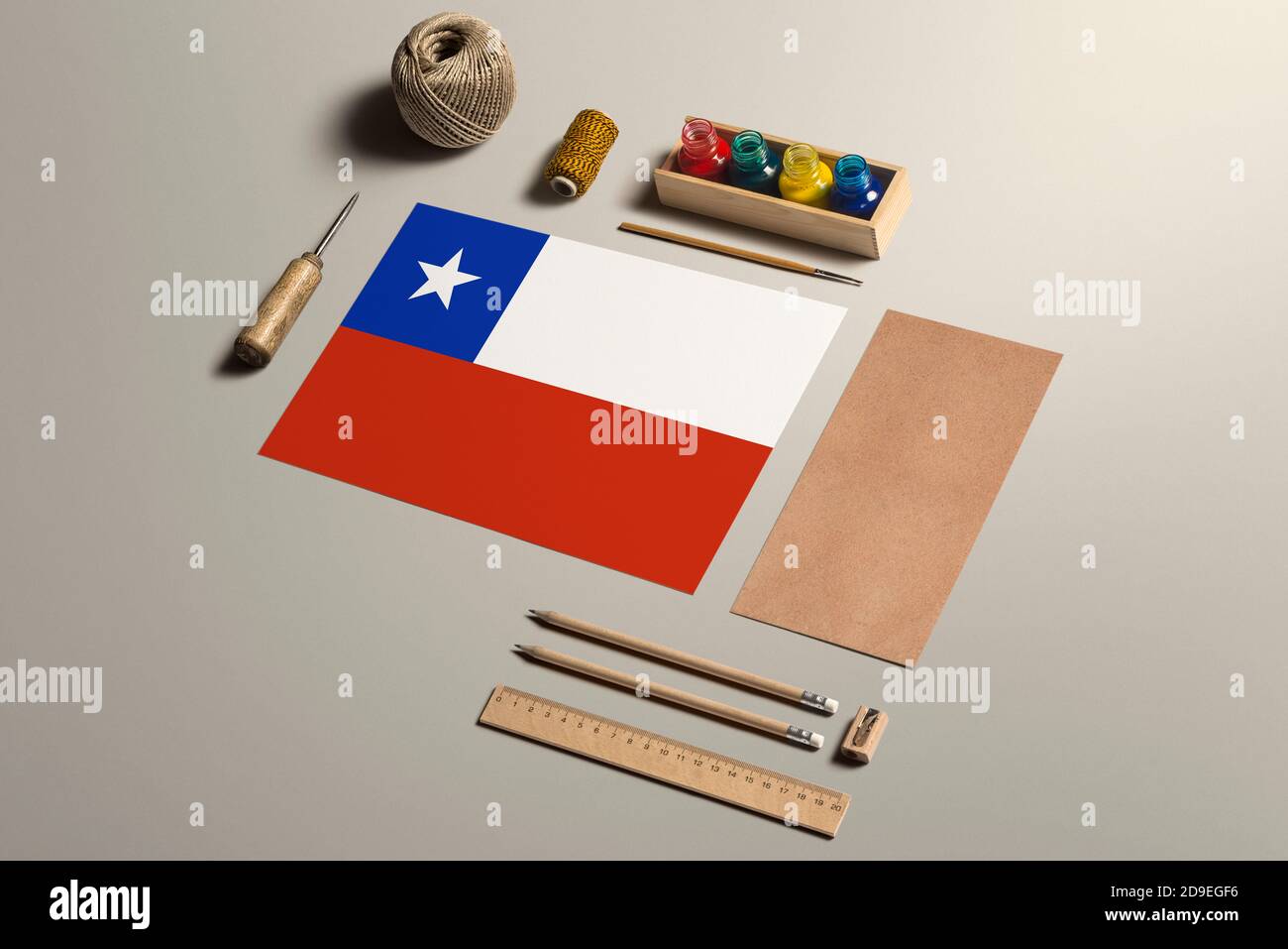 Chile brush flag hi-res stock photography and images - Alamy