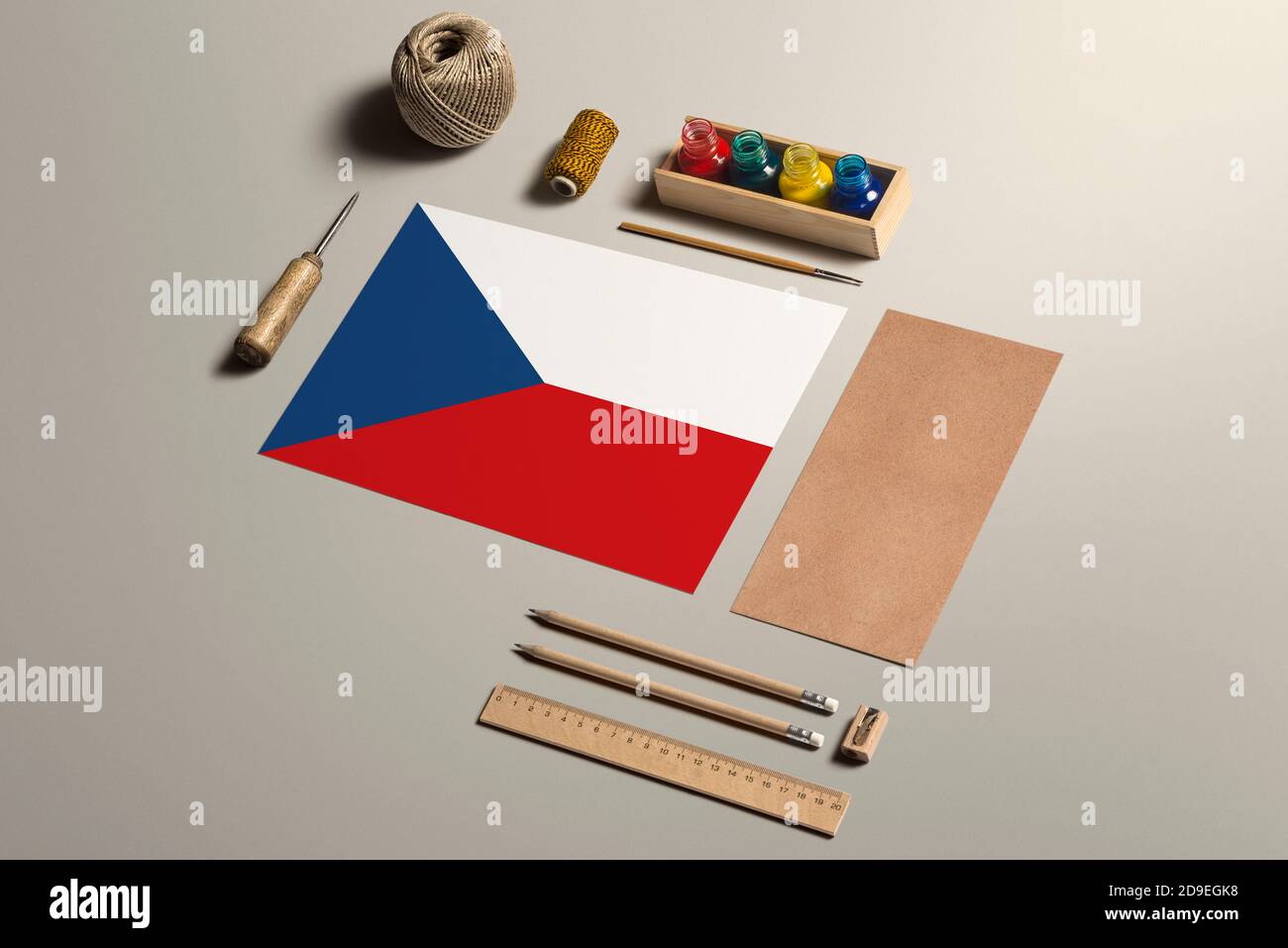 Czech Republic calligraphy concept, accessories and tools for beautiful ...