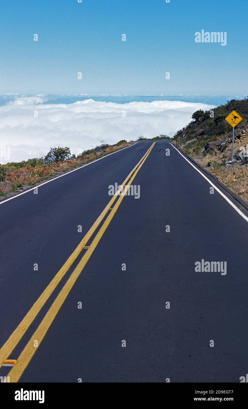 ROAD WITH CLOUDS, HAWAI Stock Photo - Alamy
