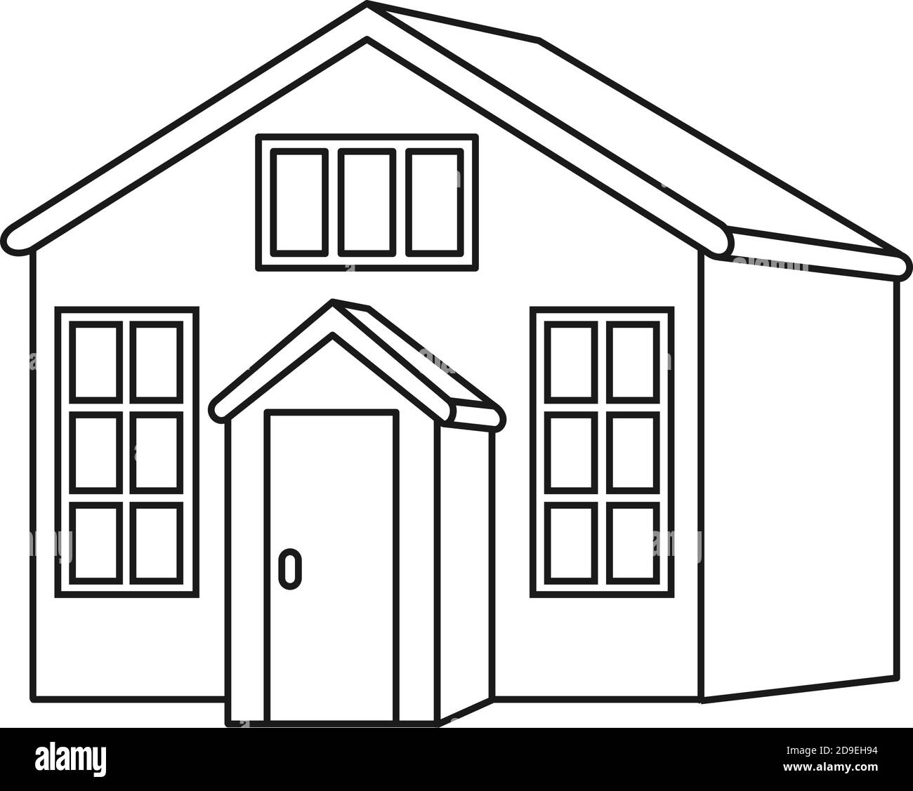 Row Of Houses Clipart Black And White