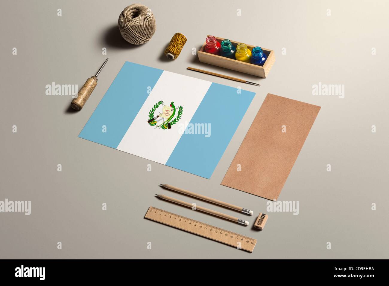 Guatemala calligraphy concept, accessories and tools for beautiful ...