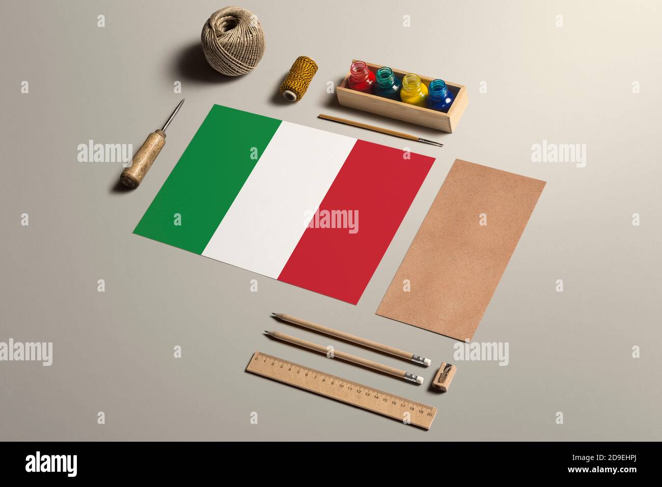 Italy calligraphy concept, accessories and tools for beautiful ...