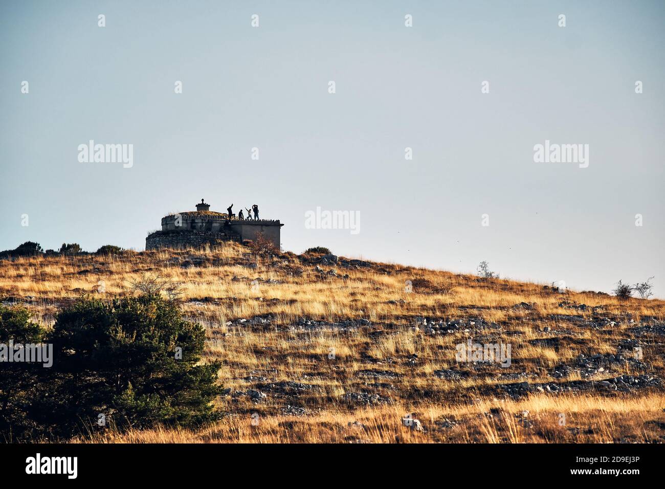 Beautiful fort on the top of the hill in French Riviera backcountry ...
