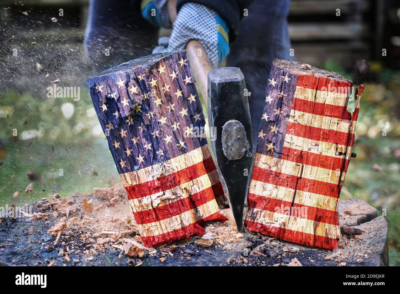 Split in two half hi-res stock photography and images - Alamy