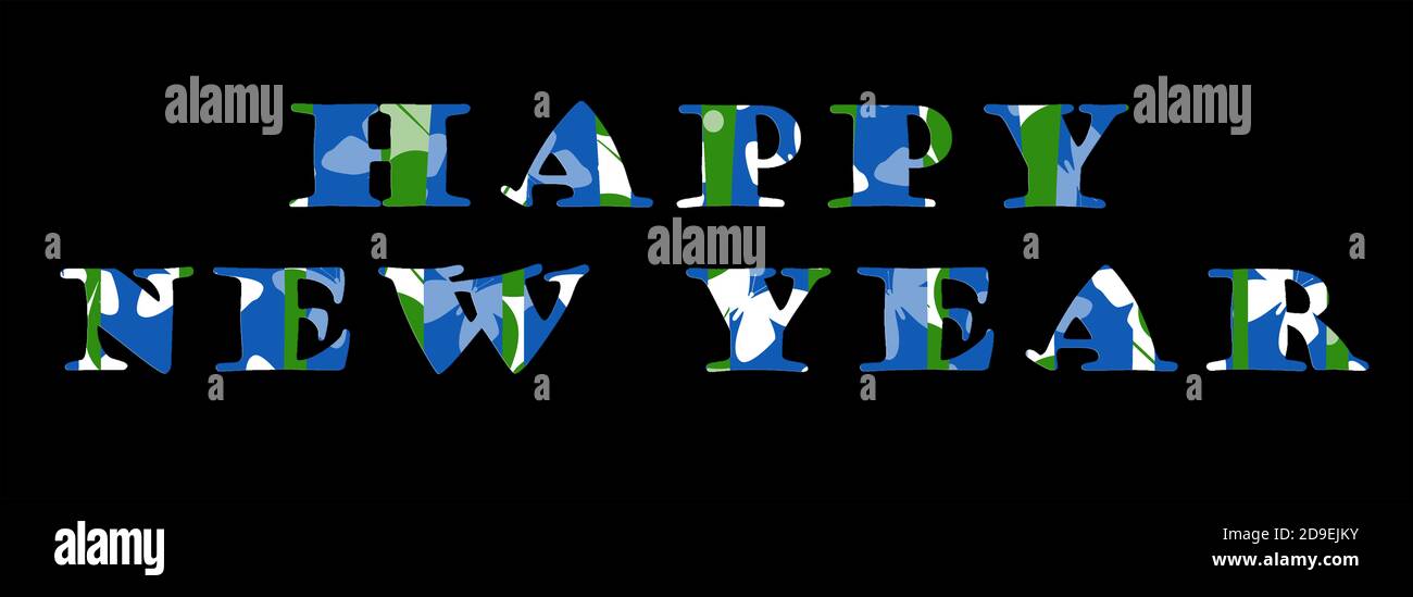 Happy new year colorful letters hi-res stock photography and images - Alamy