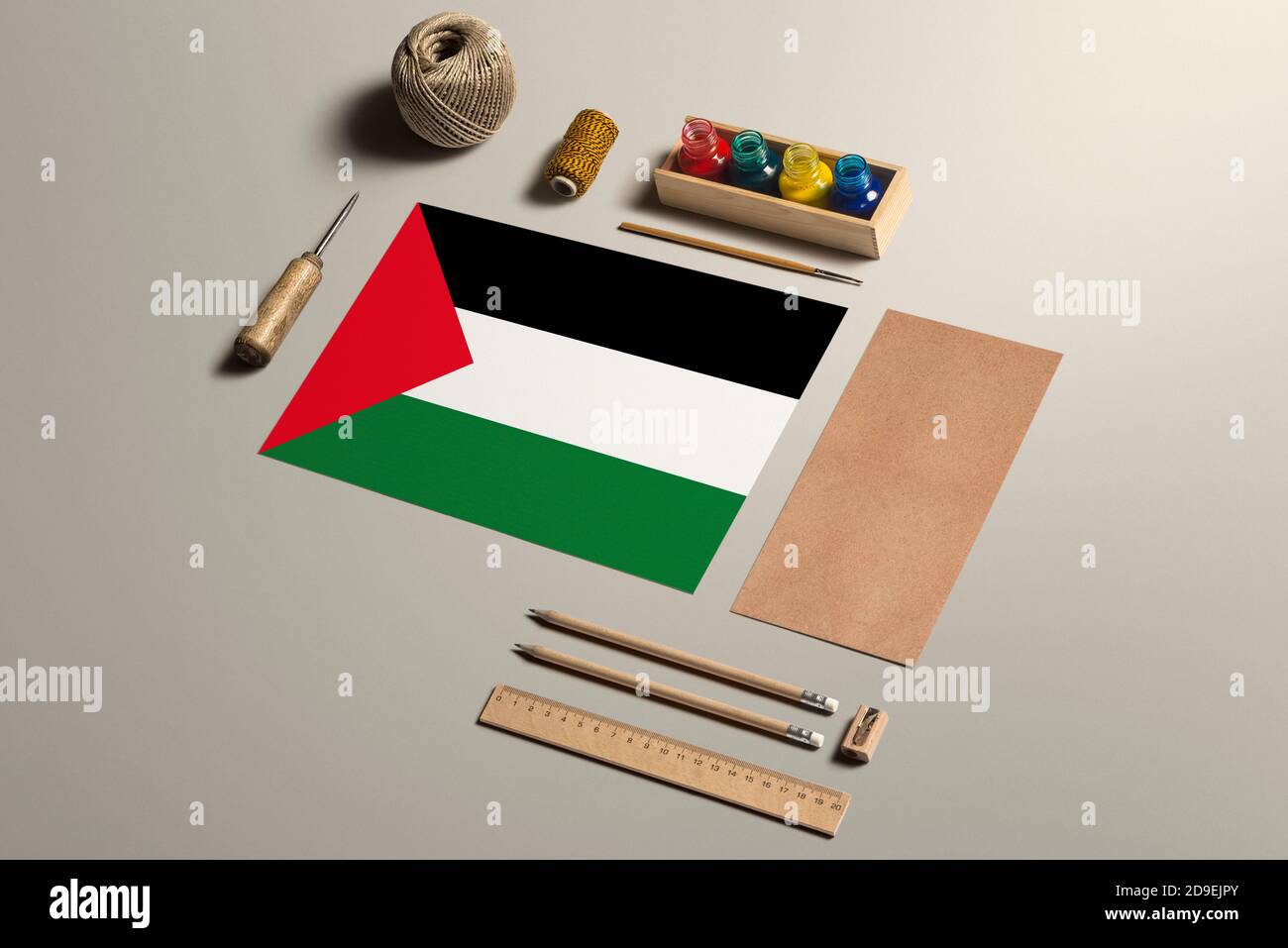 Palestine calligraphy concept, accessories and tools for beautiful ...