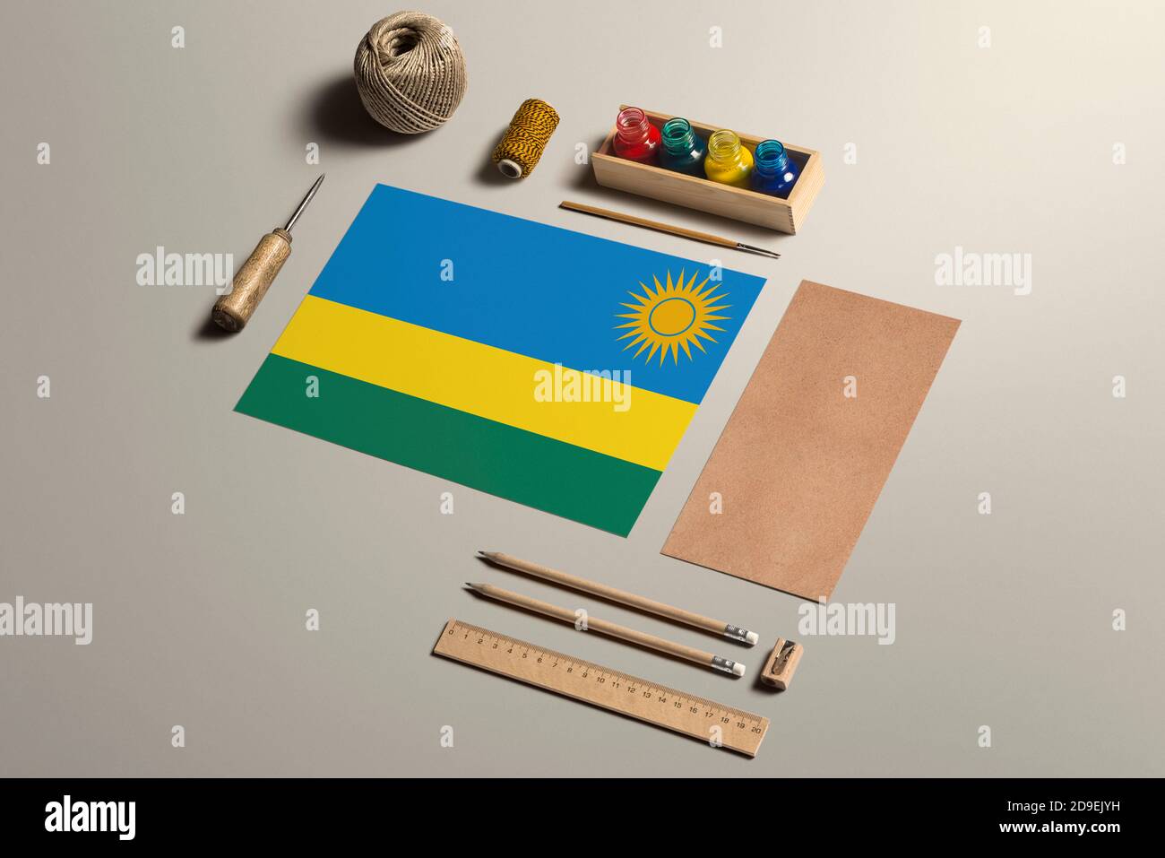 Rwanda calligraphy concept, accessories and tools for beautiful ...
