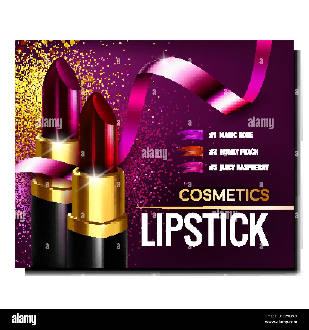 Lipstick Cosmetics Advertising Banner Vector Stock Vector Image & Art ...