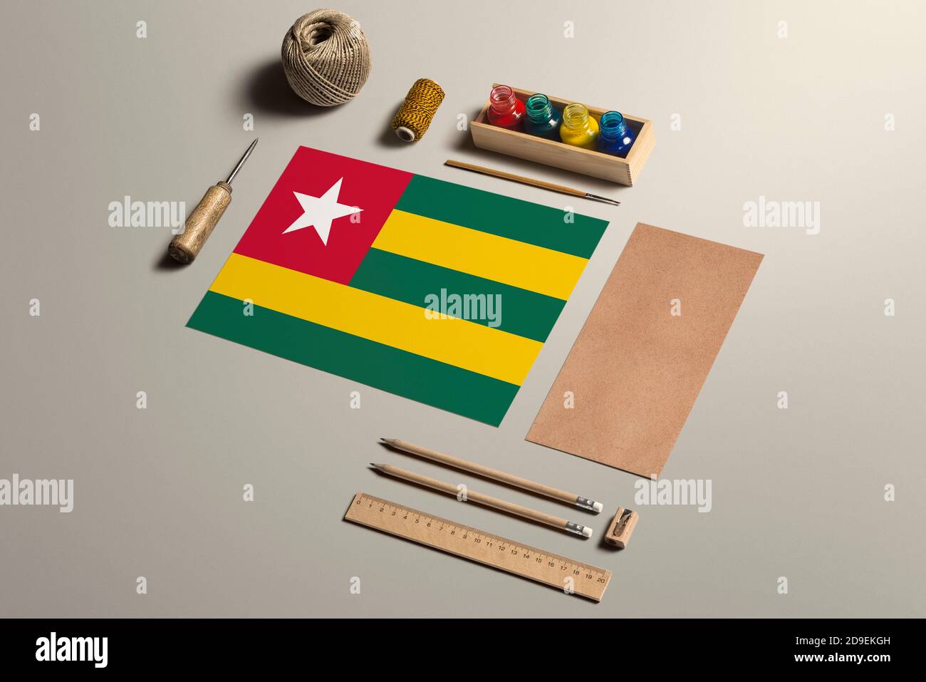 Togo calligraphy concept, accessories and tools for beautiful ...