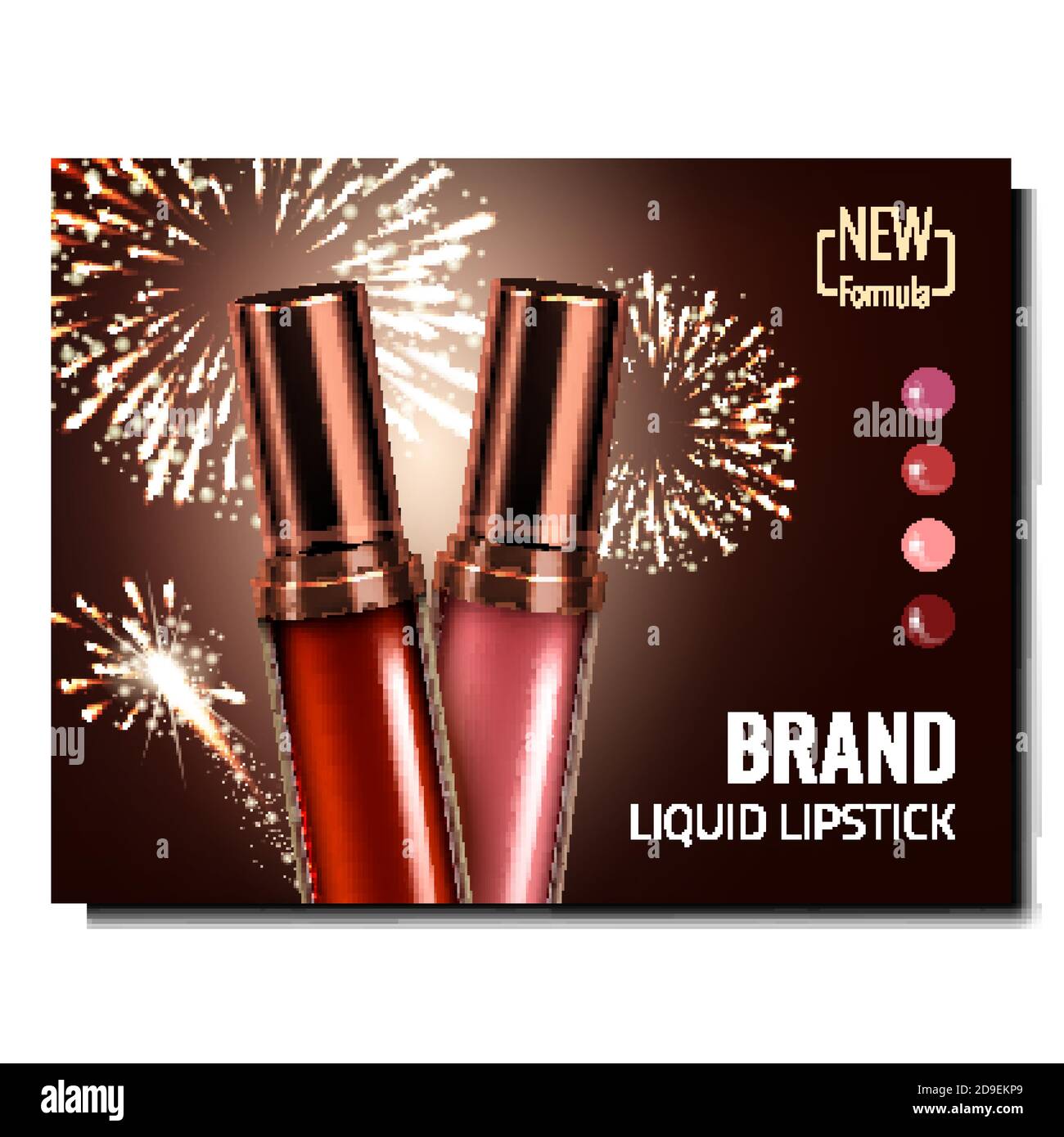Liquid Lipstick Packages Advertising Poster Vector Stock Vector Image ...