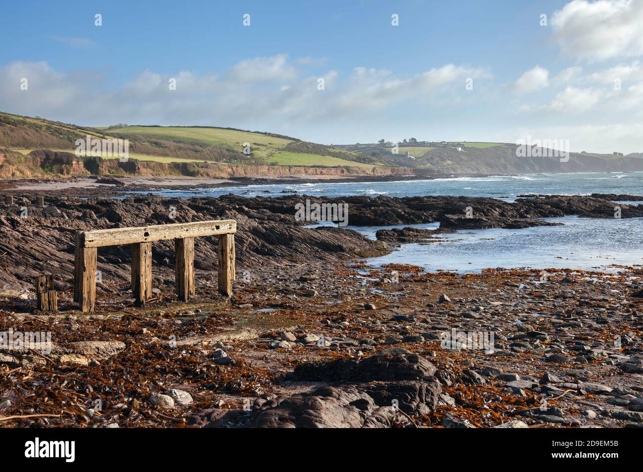 View towards the Devonshire village of Wembury, England Stock Photo - Alamy
