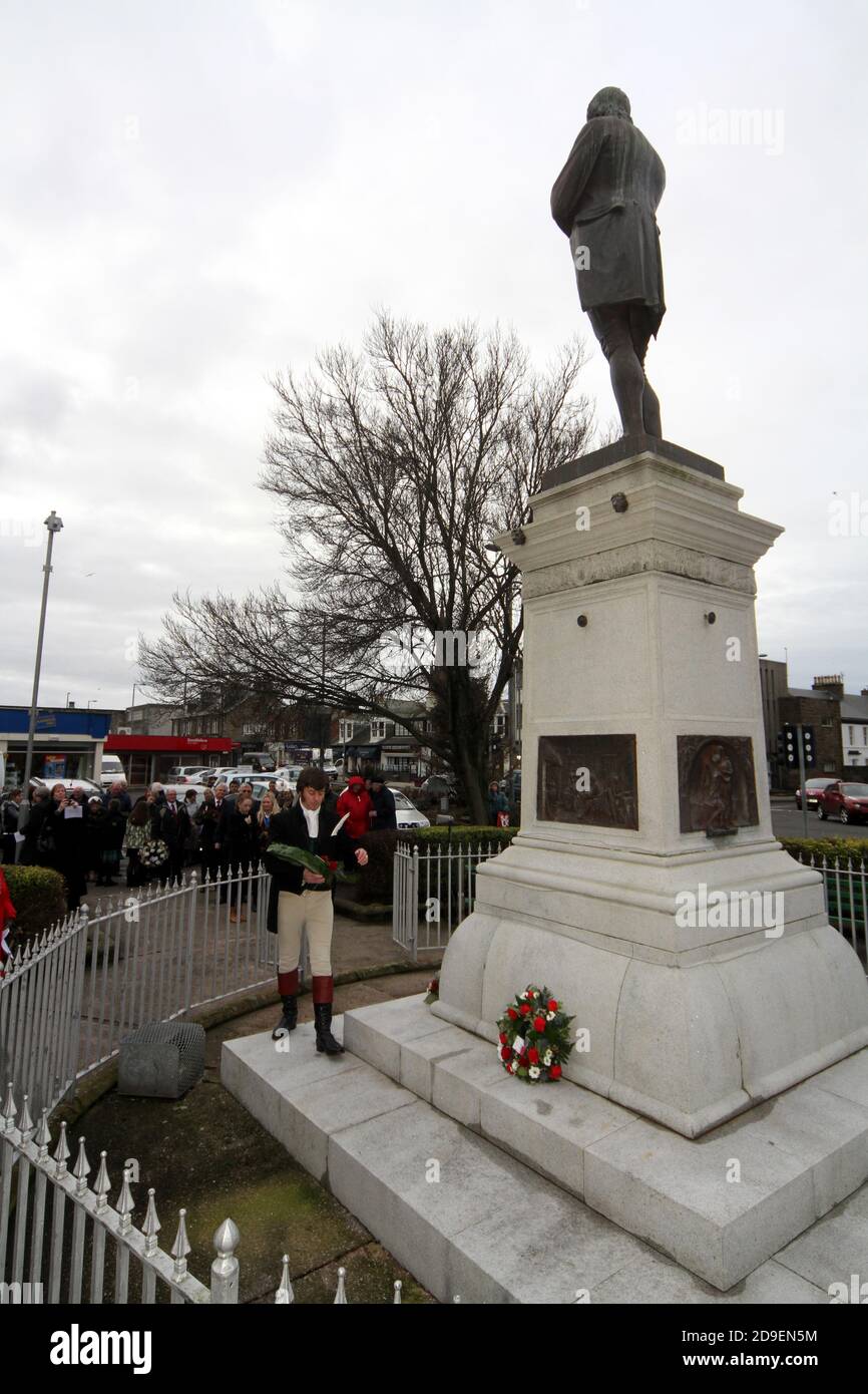 Ayr Burns Statue Square, Ayrshire, Scotland, UK The annual wreath ...