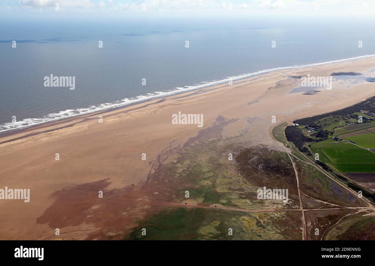 aerial view of the Donna Nook Grey Seal Colony Nature reserve on the ...