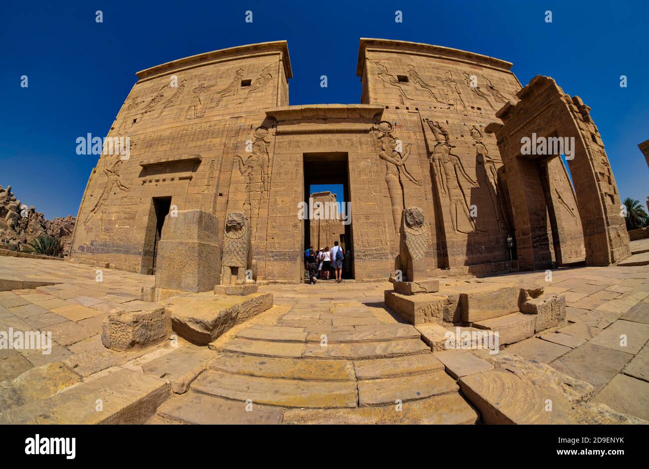 The entrance to the main temple is fronted by the first Great Pylon. It ...