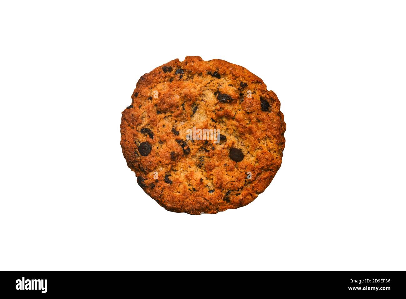 Brown round cookies isolated on white background. Delicious sweet food ...