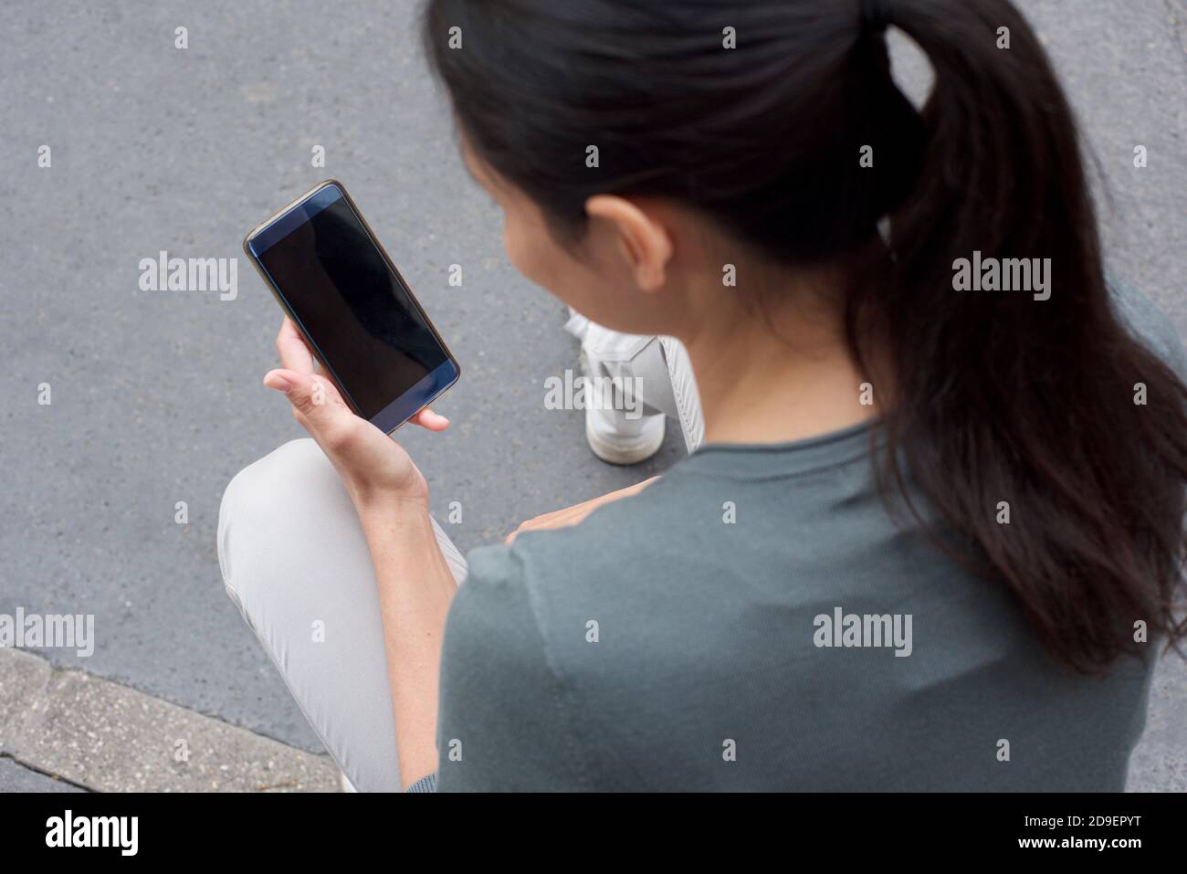 Girl from behind screen hi-res stock photography and images - Alamy
