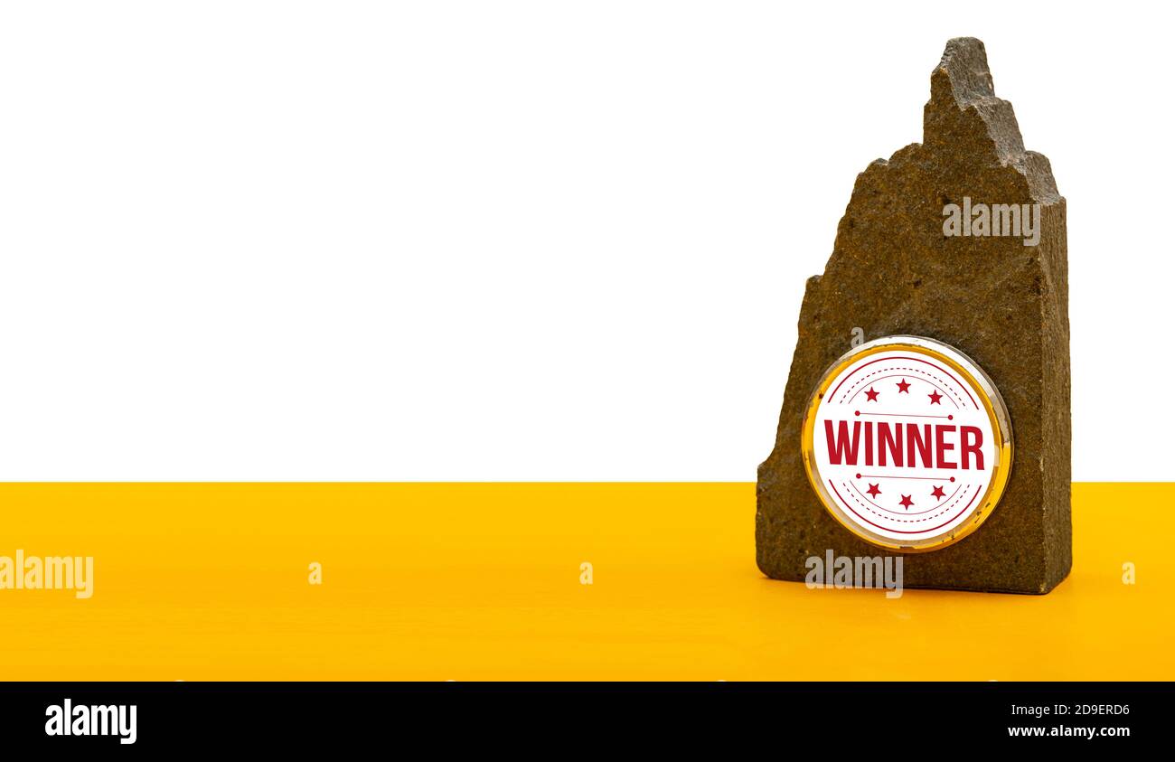 Winner Award banner with copy space on left - achievement concept Stock ...