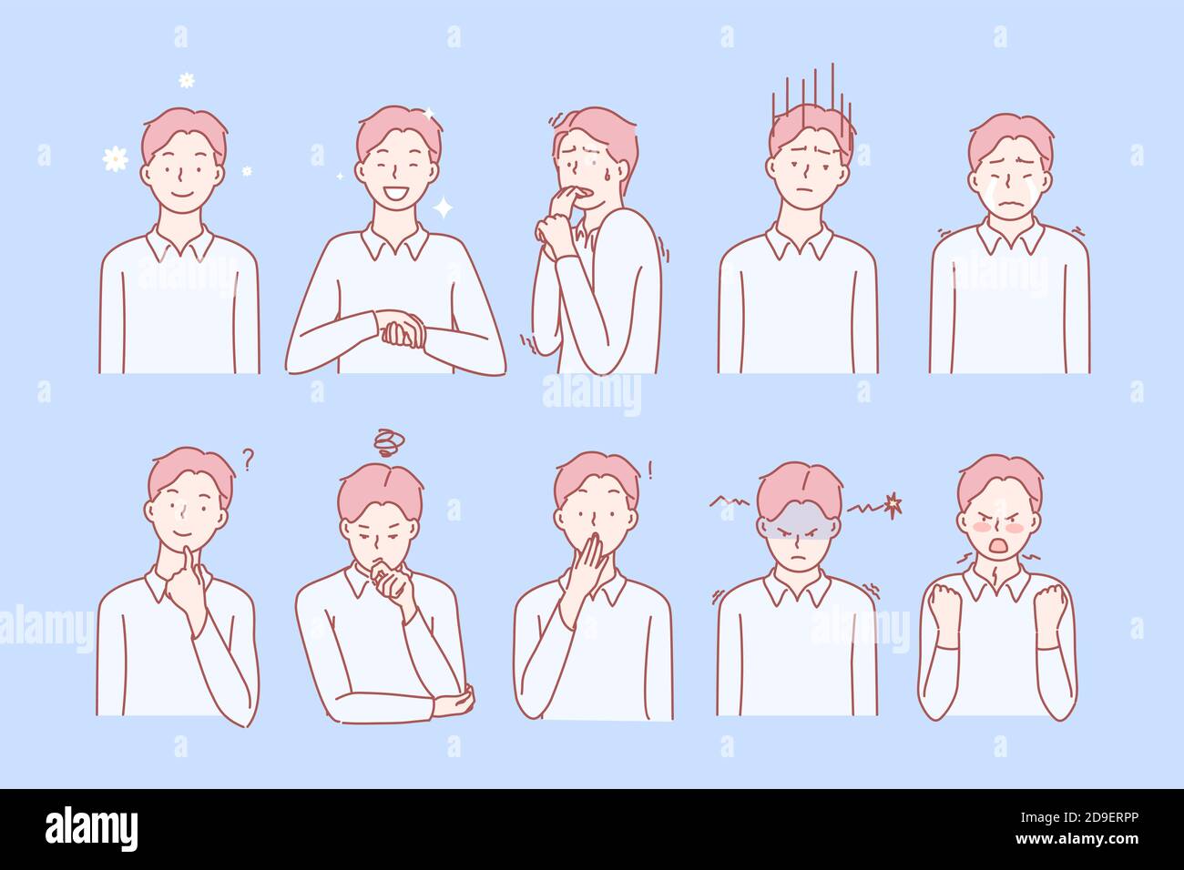Boys emotions and facial expresions set Stock Vector Image & Art - Alamy