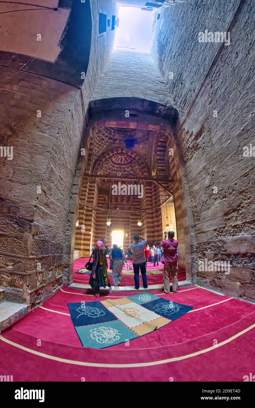 The interior entrance hall of the mosque is quite remarkable with its ...