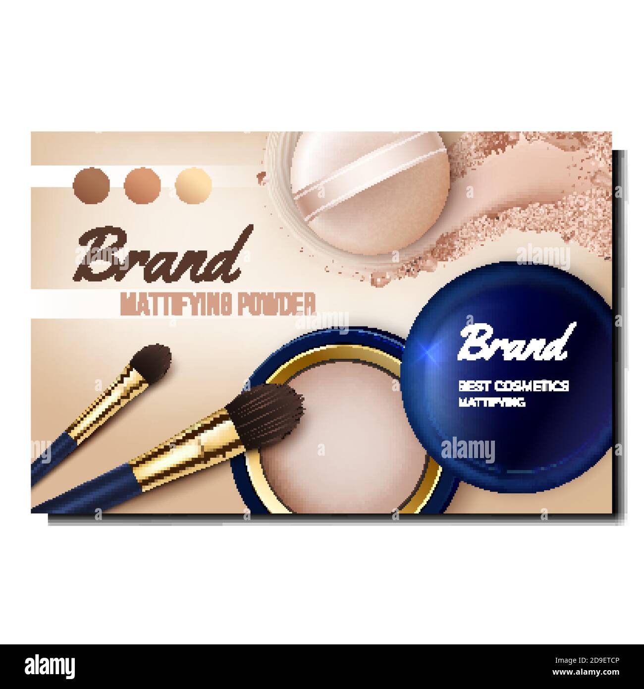 Mattifying Powder Creative Promo Banner Vector Stock Vector Image & Art ...