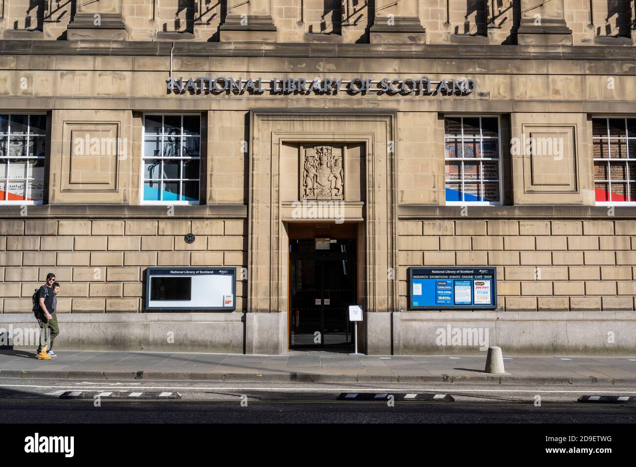 Entrance to National Library of Scotland building on George IV Bridge ...
