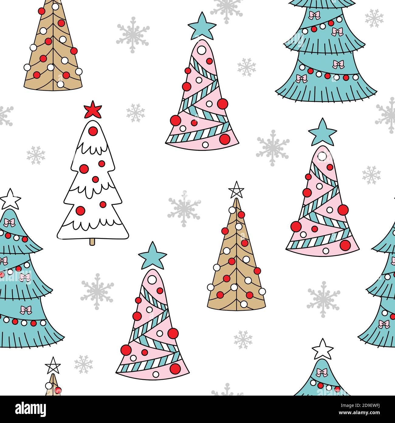 Seamless christmas trees hi-res stock photography and images - Alamy