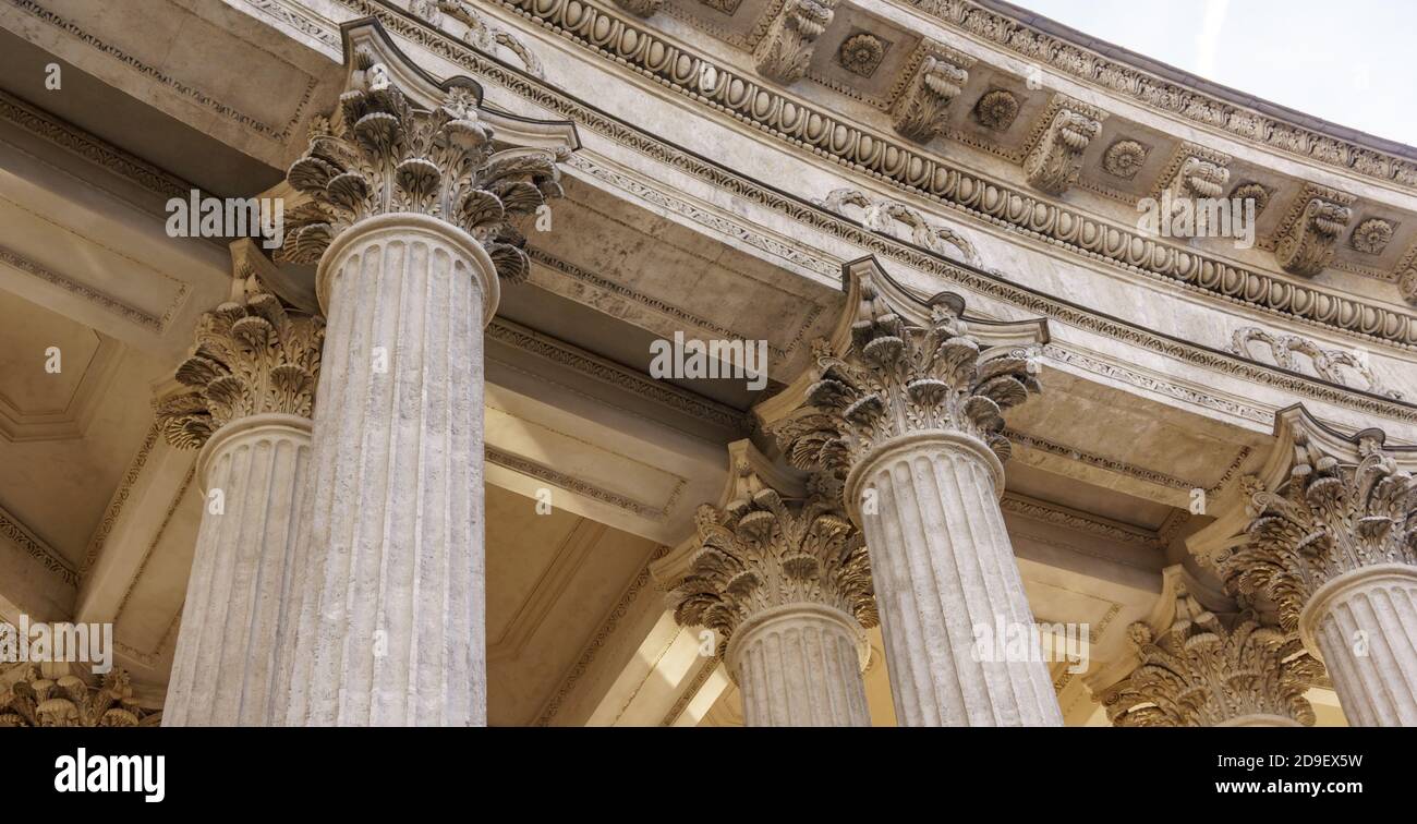 Vintage Old Justice Courthouse Column Stock Photo - Alamy