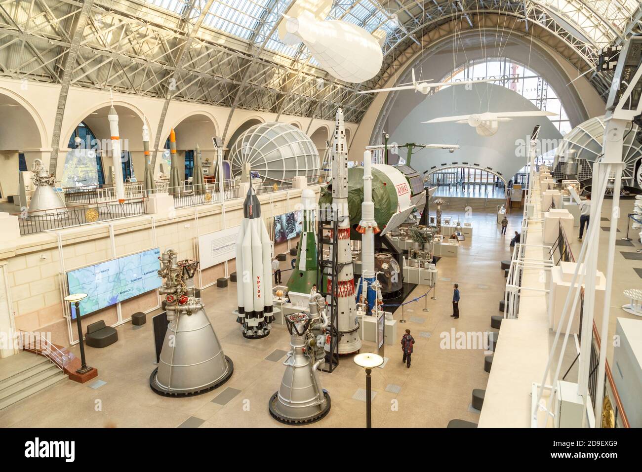 Moscow, Russia - November 28, 2018: Interior exhibition in the Space ...