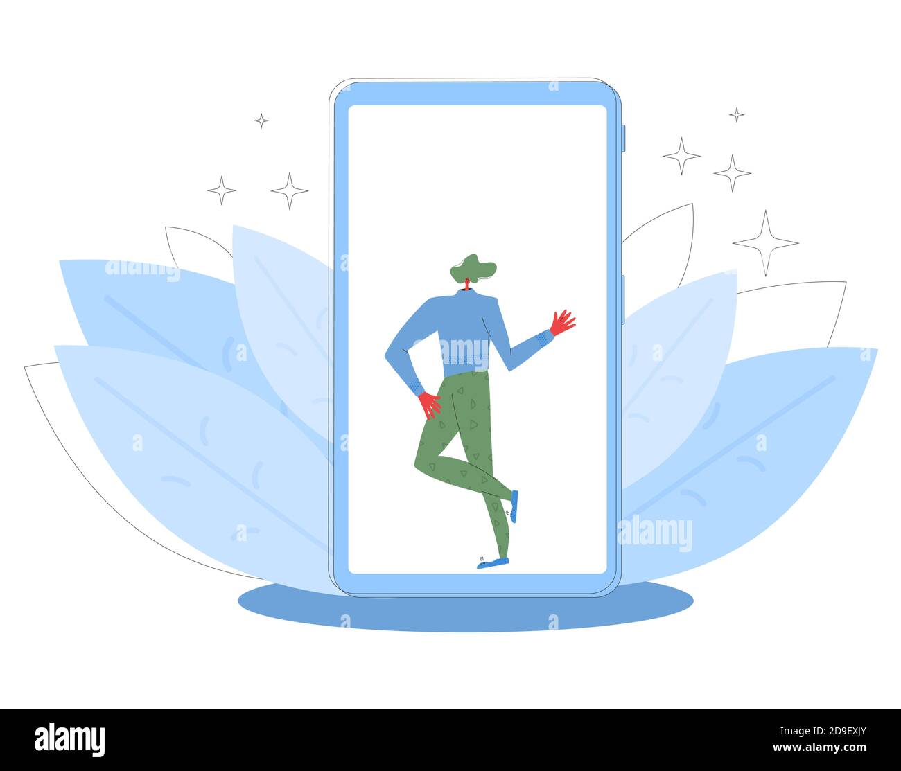 Online dancing man. Male character wearing in casual clothes dancing ...
