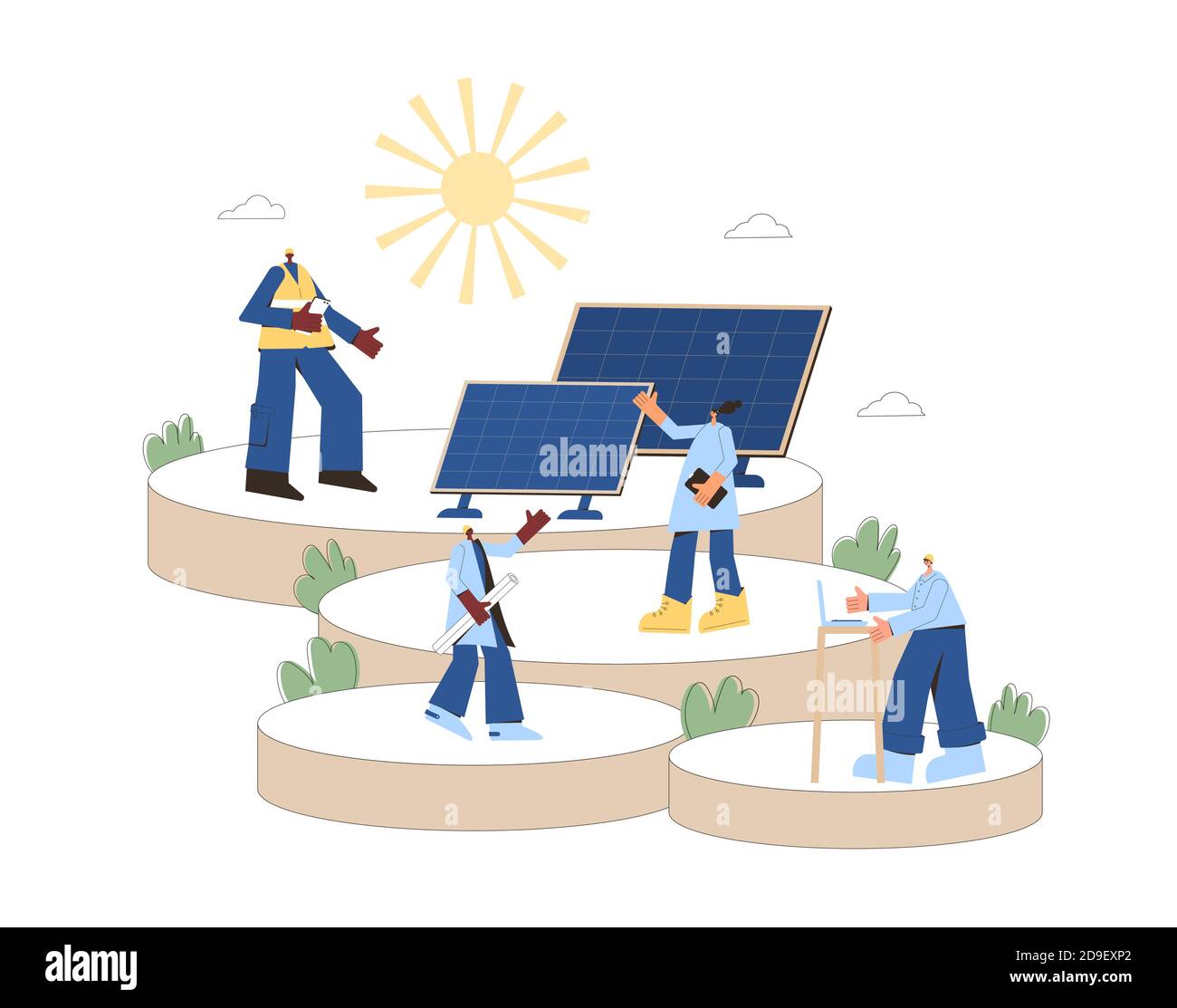 Solar pv modules Stock Vector Images - Alamy