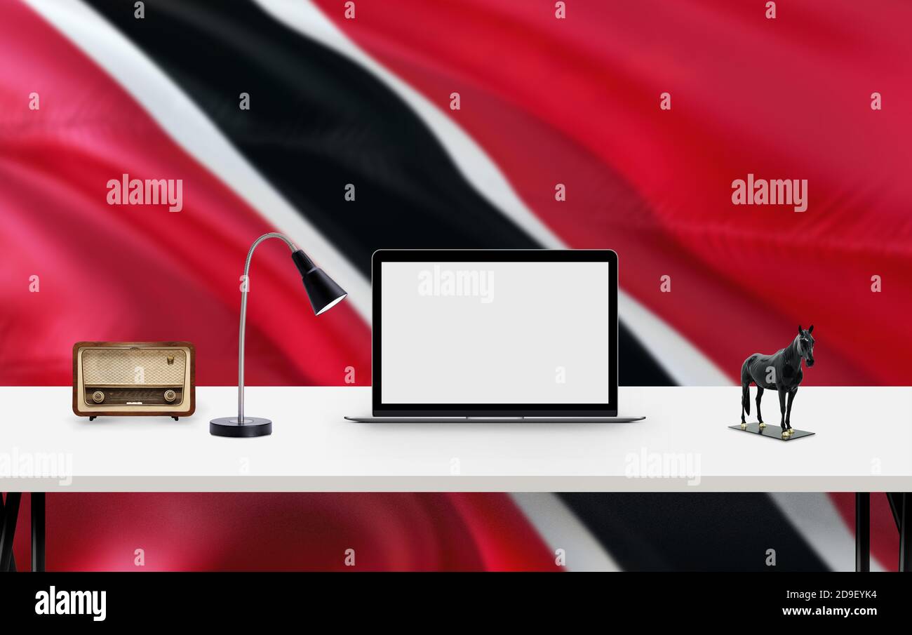 Trinidad And Tobago national flag background with workspace, desktop ...