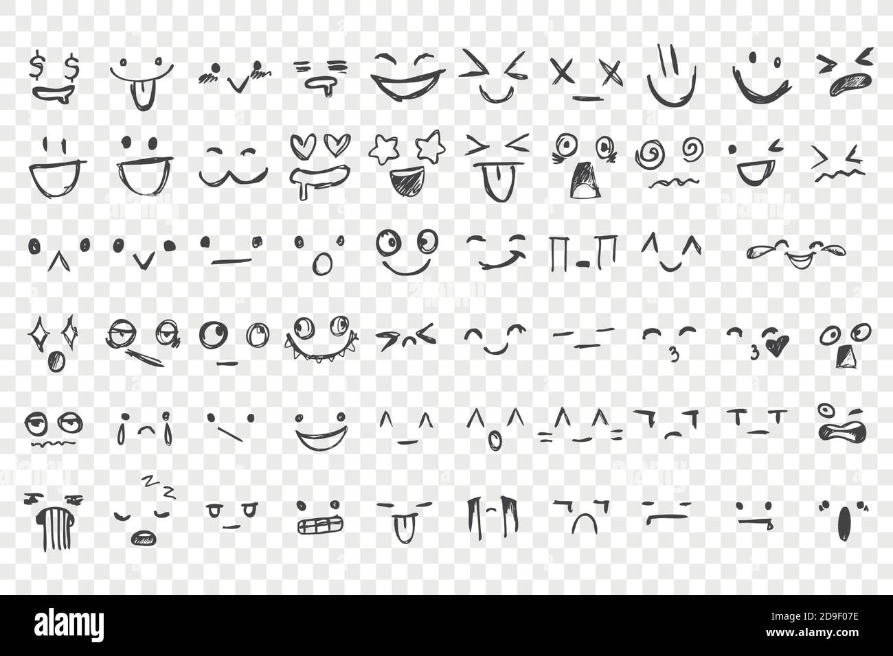 Hand drawn emotions set Stock Vector Image & Art - Alamy