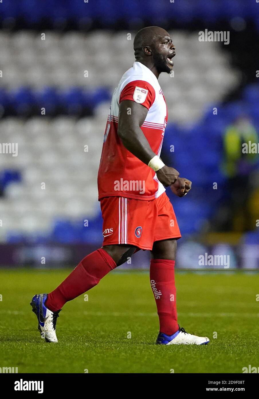Wycombe Wanderers' Adebayo Akinfenwa celebrates after his sides win ...