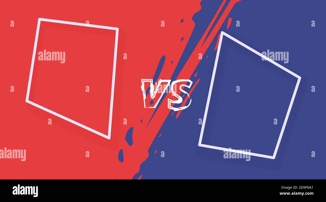 Vs template. Versus comparison blank. Decorative battle cover with ...