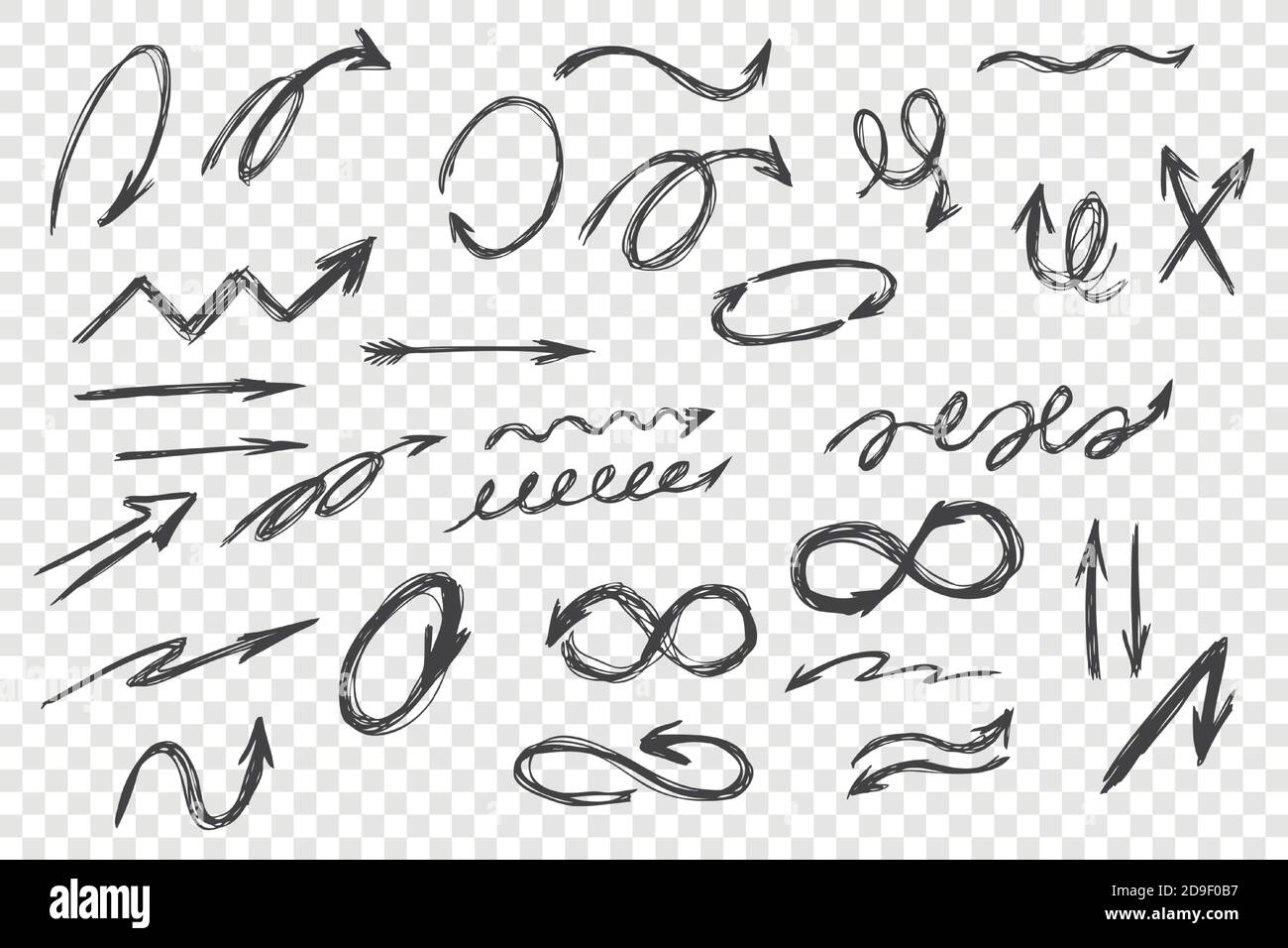 Doodle arrows set Stock Vector Image & Art - Alamy