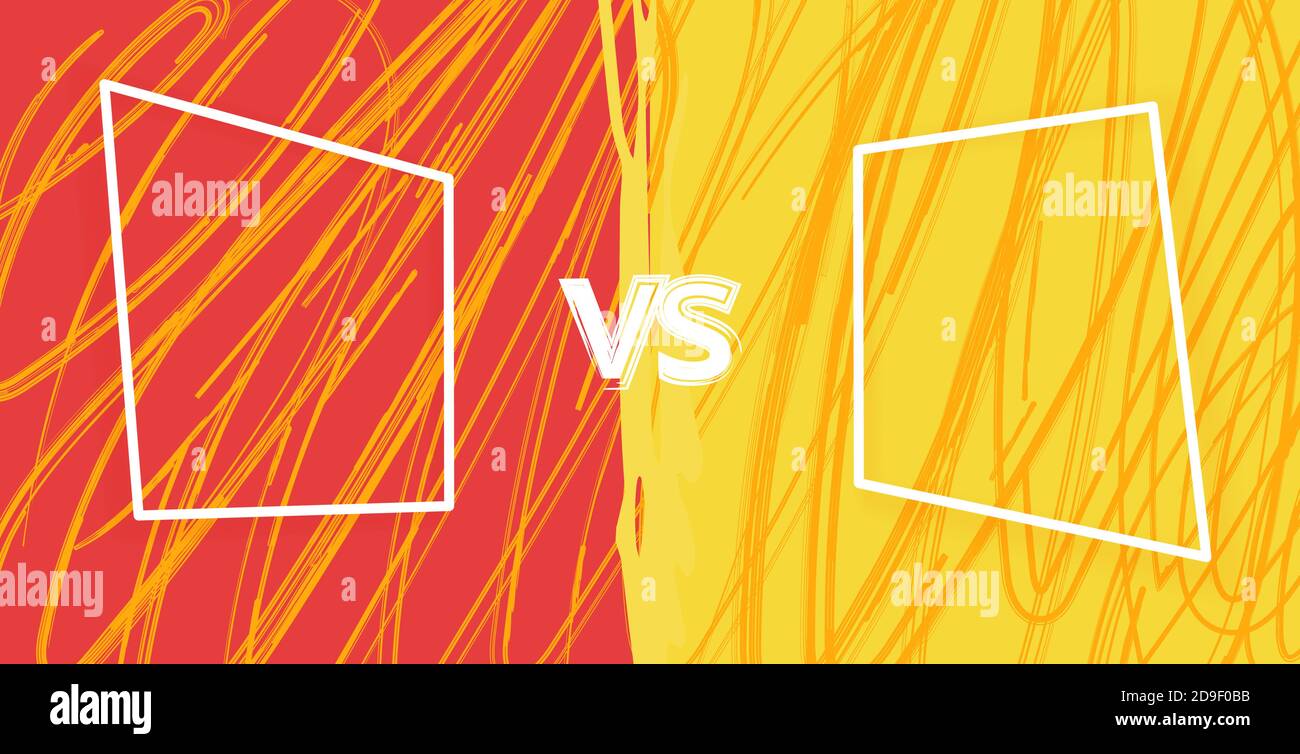 Vs template. Versus comparison blank. Decorative battle cover with ...