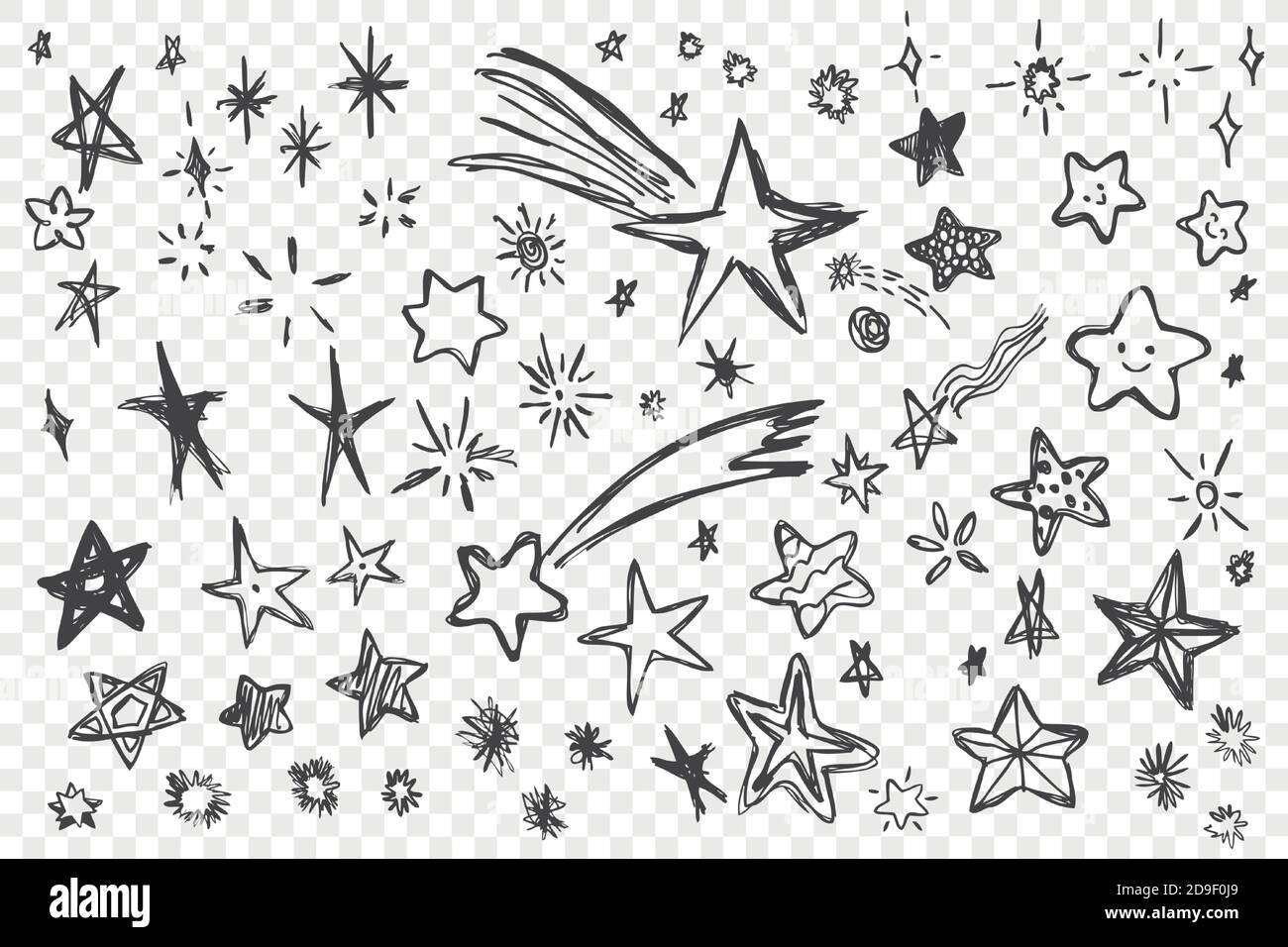 Various hand drawn stars set Stock Vector Image & Art - Alamy