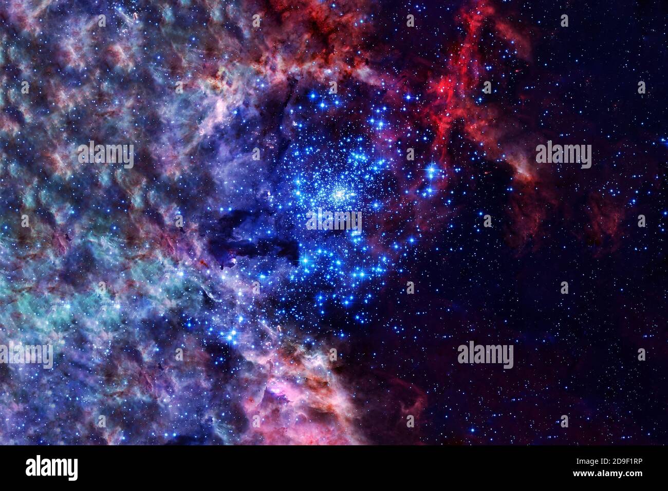 Beautiful blue galaxy in deep space. Elements of this image furnished ...