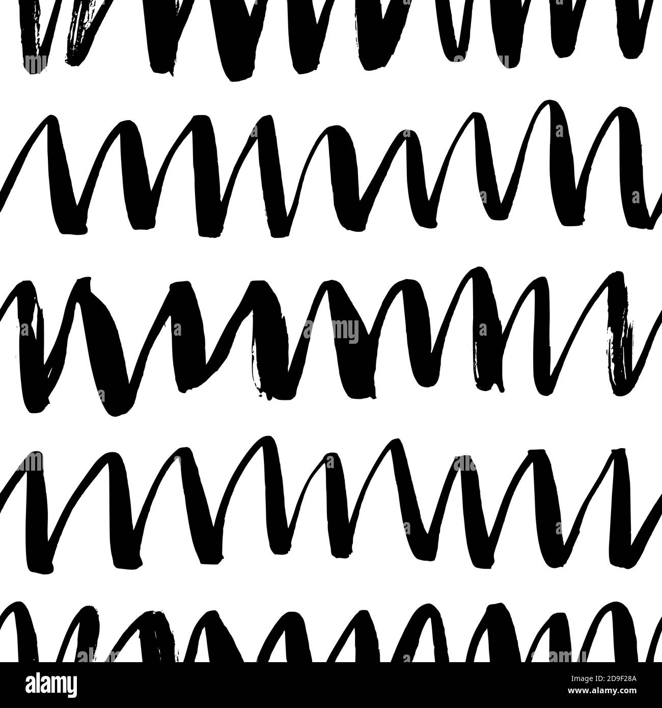 Seamless black and white zig zag vector pattern Stock Vector Image ...
