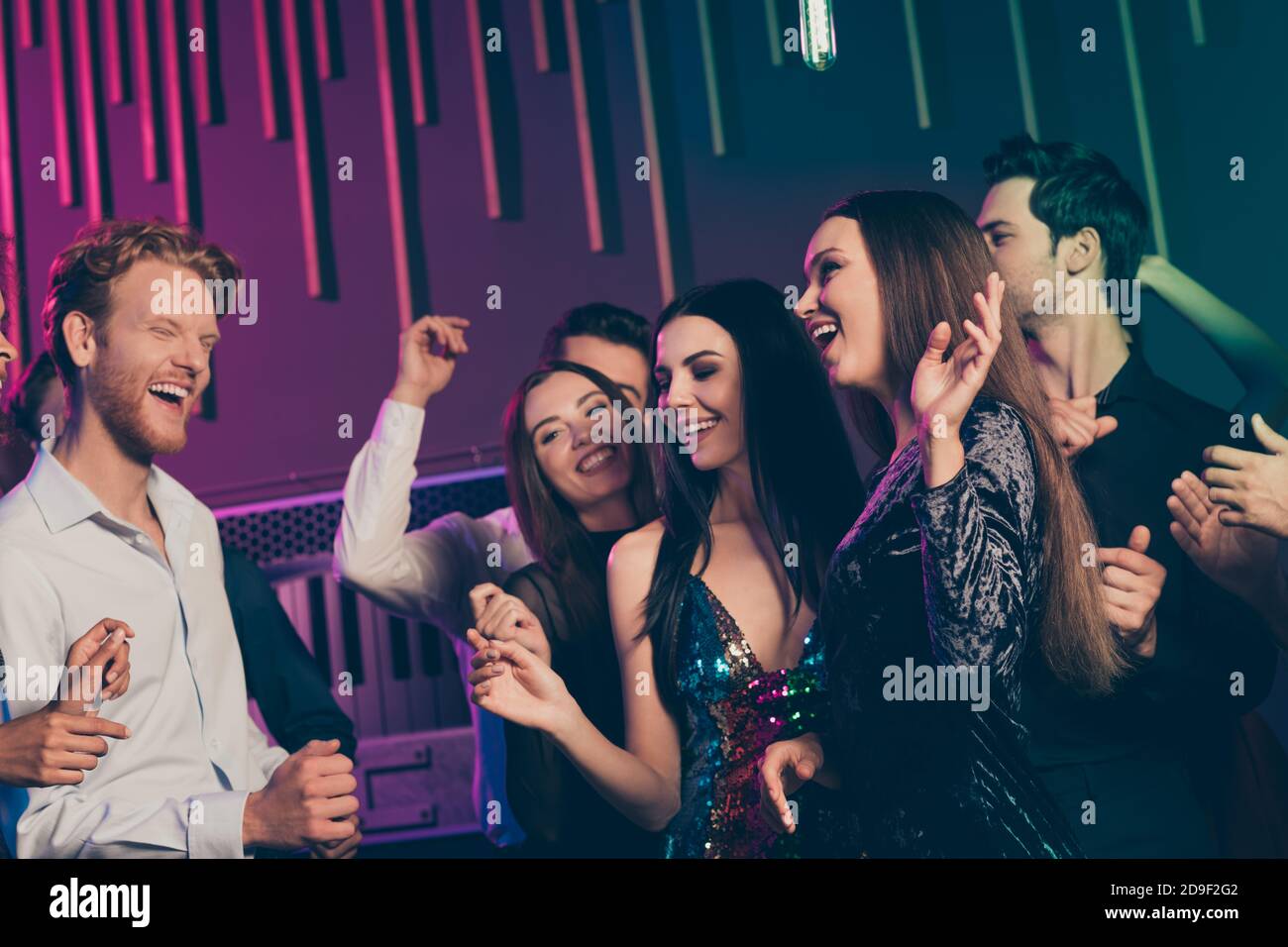 Photo of company celebrating new year corporative party together in ...