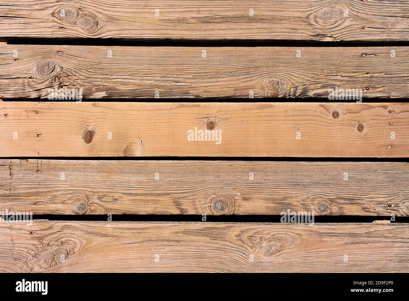 Board Wooden texture background with cracks. Top view of Light brown ...