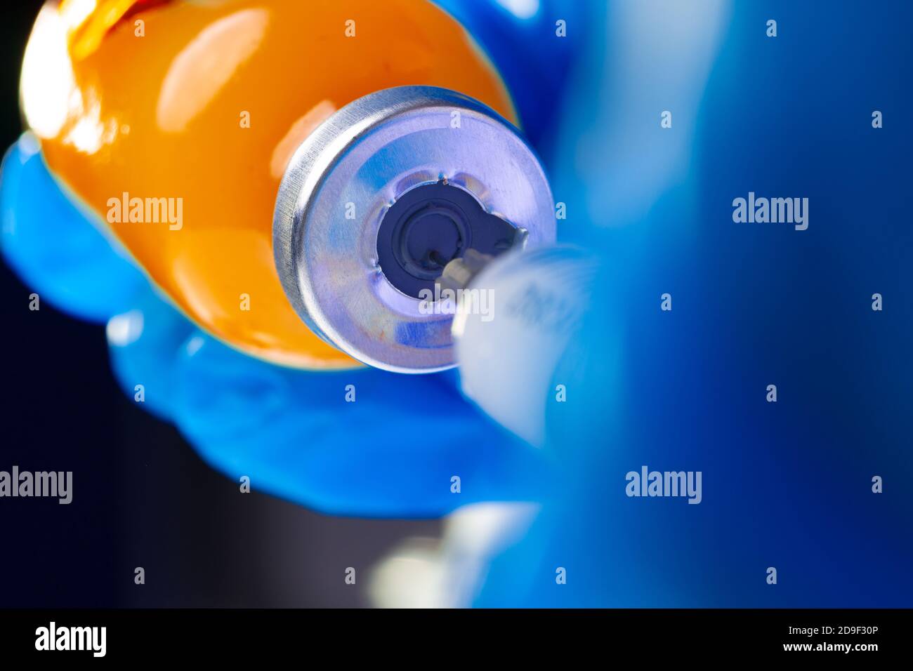 Medical vial with medication and syringe close up Stock Photo - Alamy