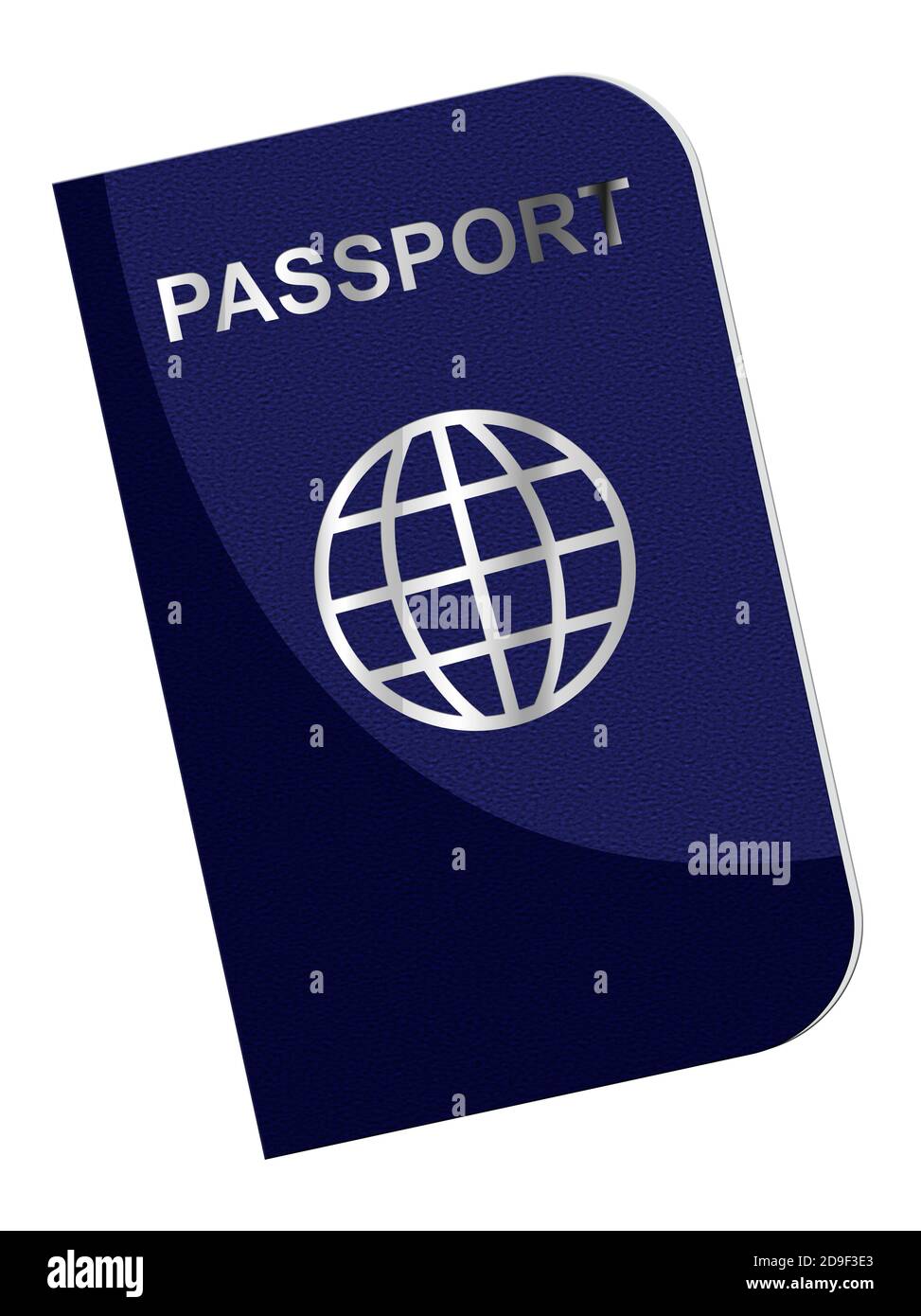Blauer Reisepass isoliert auf weißem Hintergrund Stock Photo - Alamy
