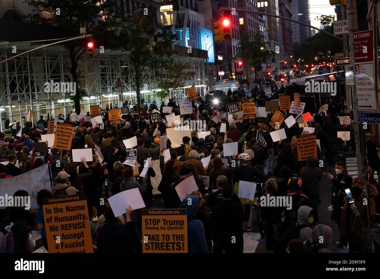 Manhattan, USA. 4th Nov, 2020. Protesters from the Protect the Results ...