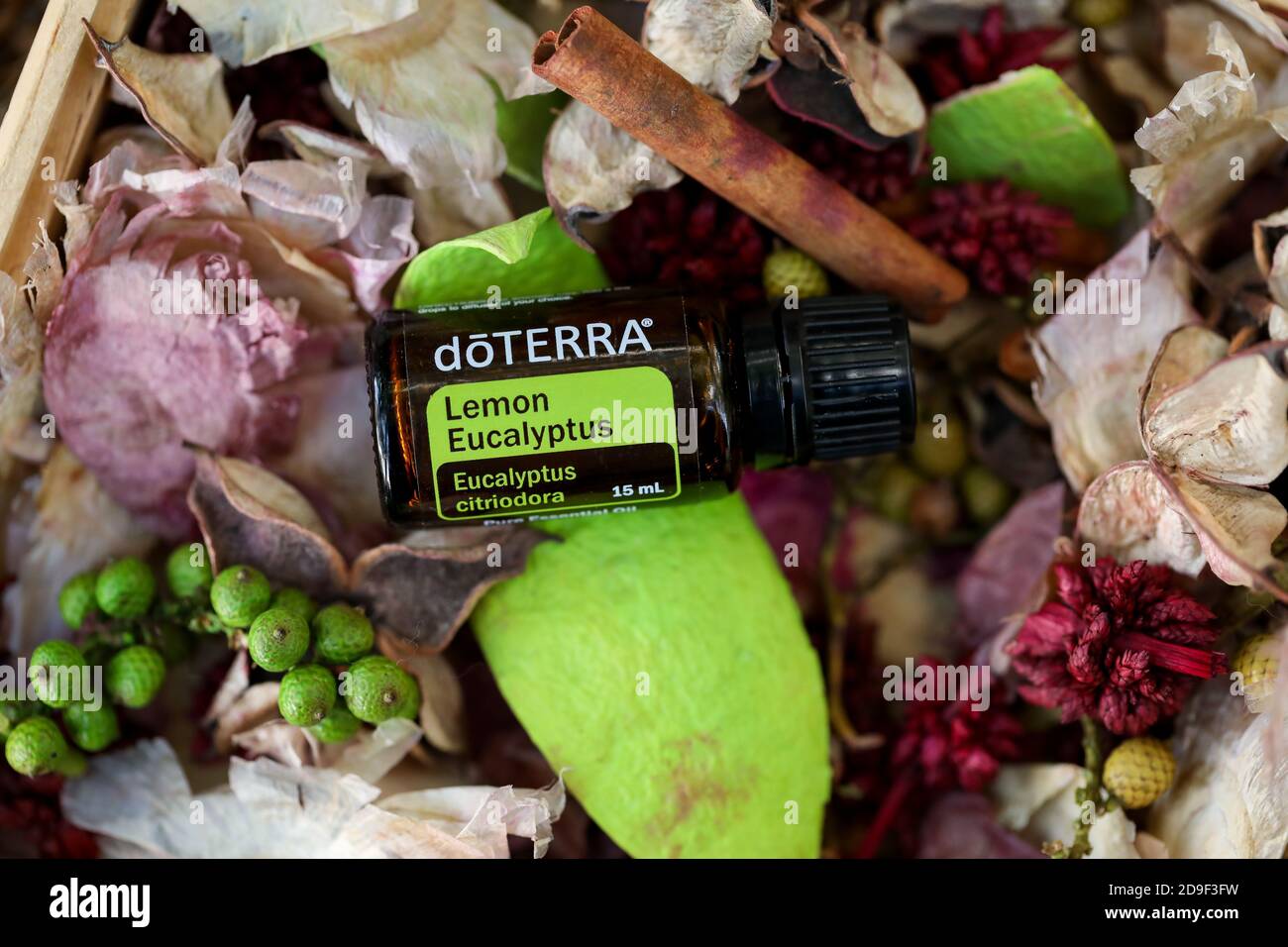 Illustrative editorial image of Doterra essential oils on display in ...