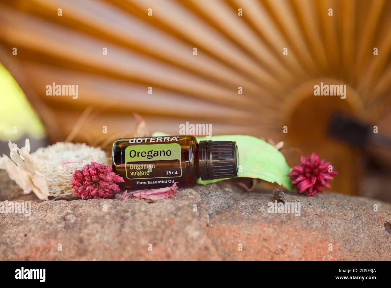 Illustrative editorial image of Doterra essential oils on display in ...