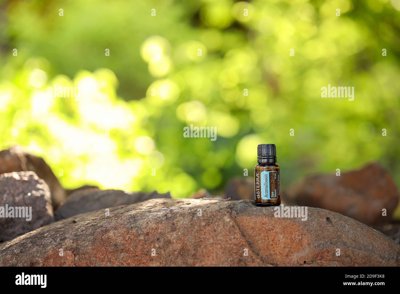 Illustrative editorial image of Doterra essential oils on display in ...