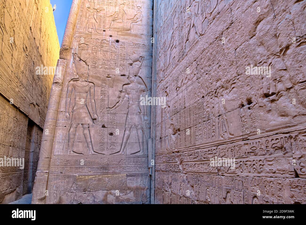 The interesting reliefs on the west wall depict the battles between ...