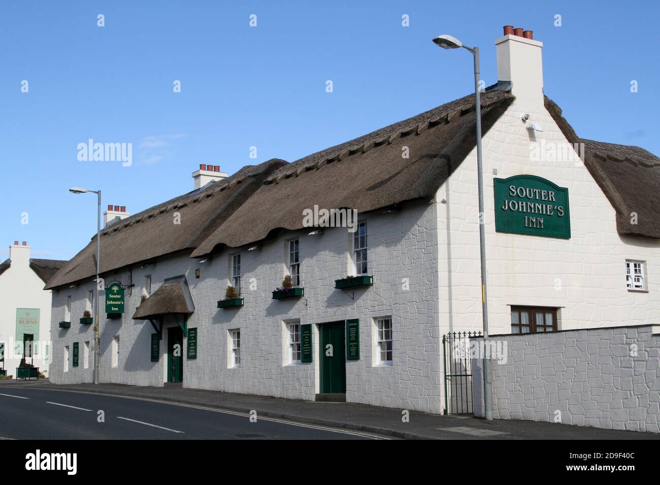 Kirkoswald, Ayrshire, Scotland, UK. Souter Johnnie's Inn . A thatched ...